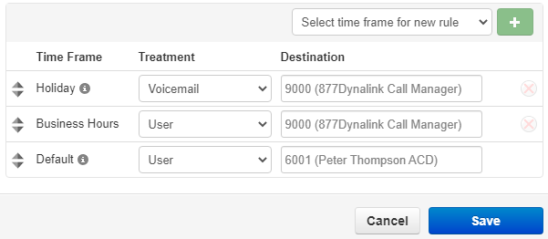 Time of Day Routing | Birns / Dynalink Knowledge Base